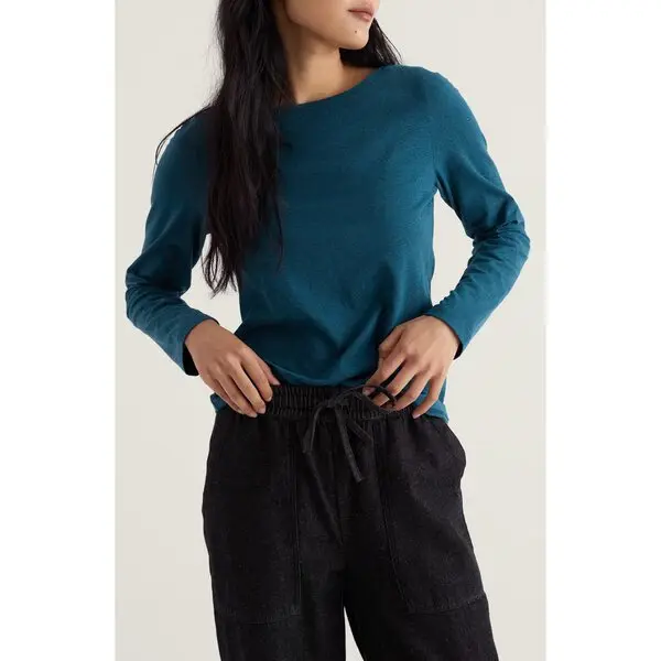 SEASALT CORNWALL Easel Long Sleeve Organic Cotton T-shirt