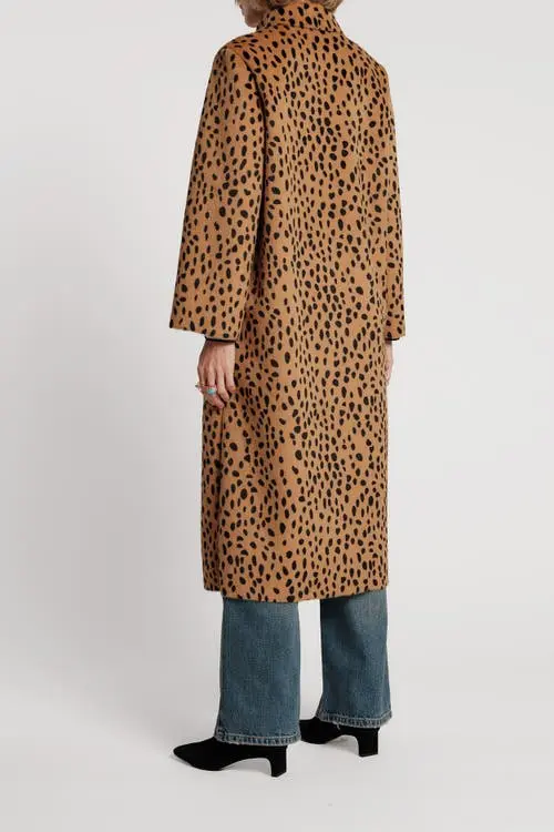 FRANCES VALENTINE Paulette Coat Cheetah