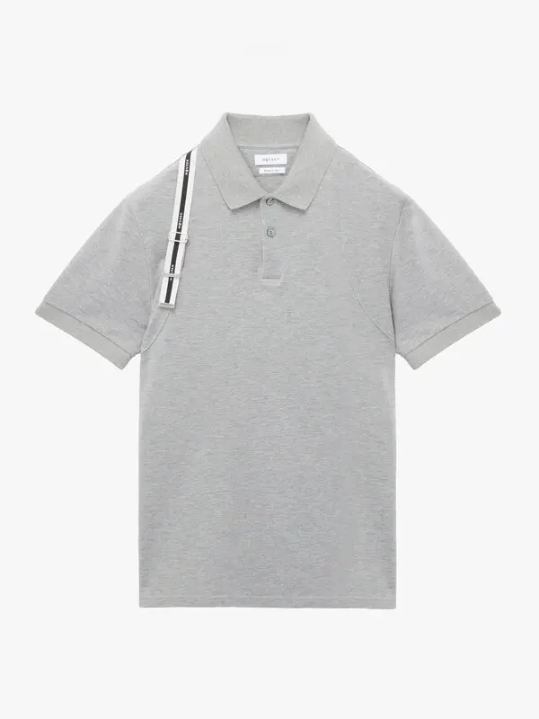 Alexander McQueen Logo Harness Polo Shirt - Grey