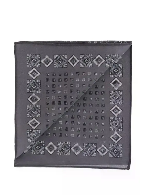 BOSS By Beckham Pocket Square In Printed Silk