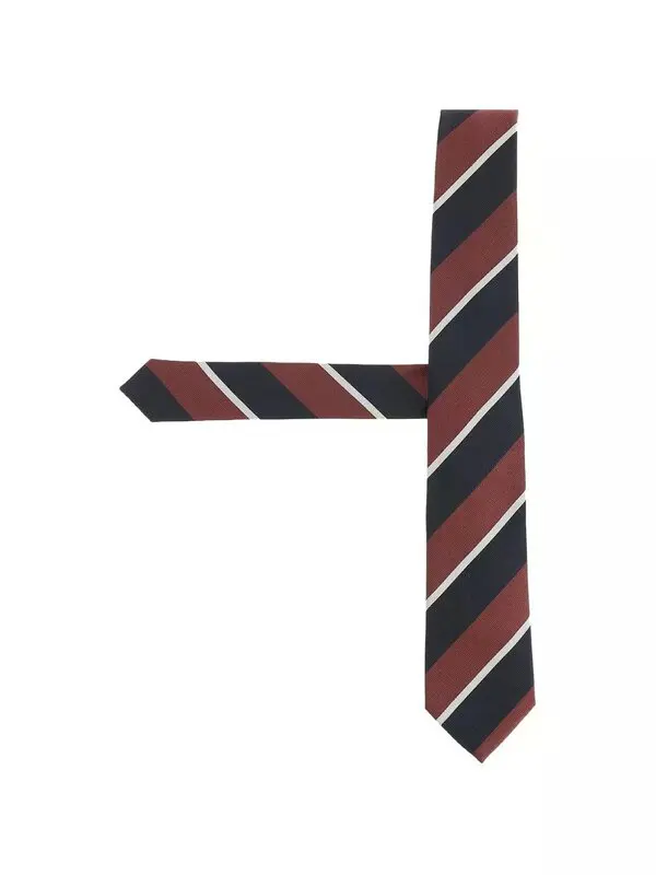 BOSS Silk-blend Tie With Diagonal Stripes