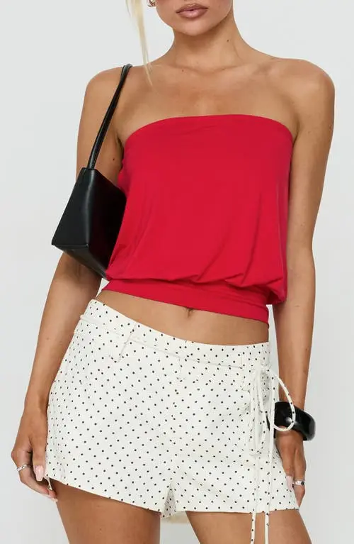 Princess Polly Strapless Blouson Crop Top