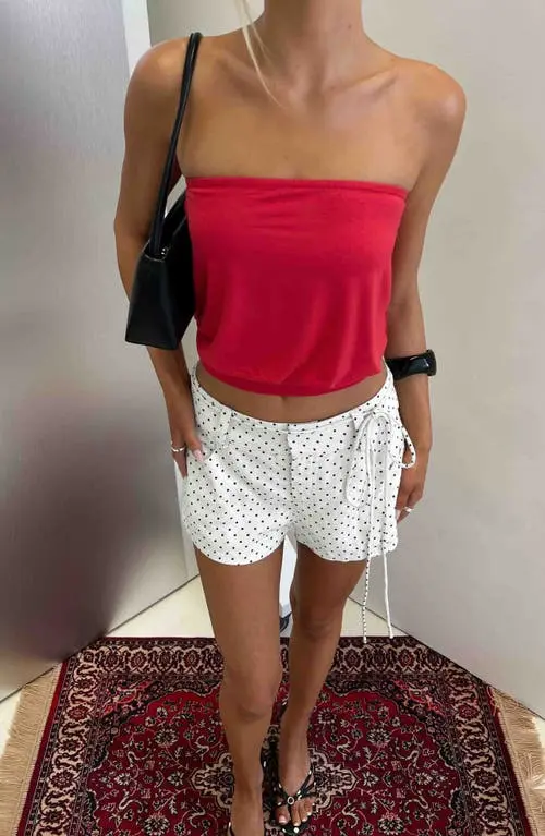 Princess Polly Strapless Blouson Crop Top