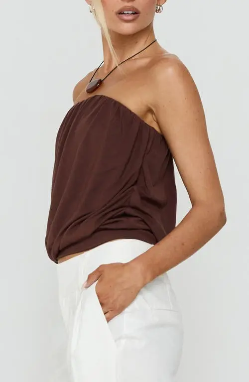 Princess Polly Taleisa Gathered Drape Strapless Top