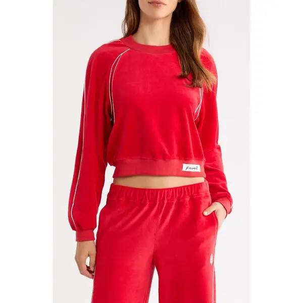 Free People Chalet Layer Top - Candy Apple