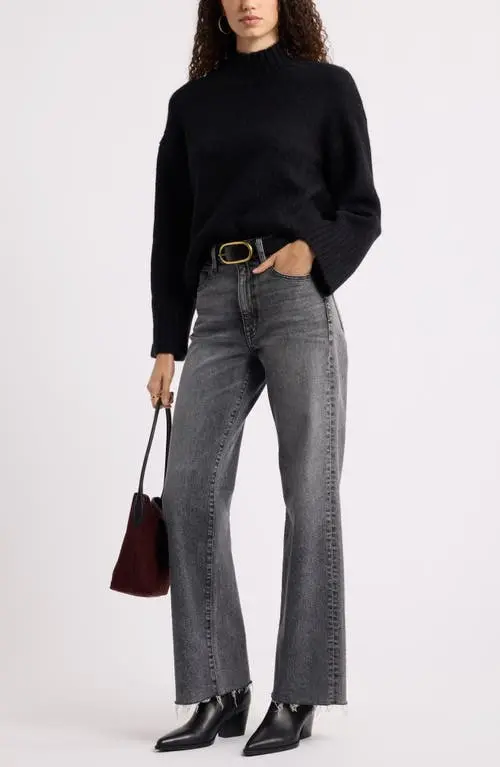 Treasure & Bond Funnel Neck Sweater - Black