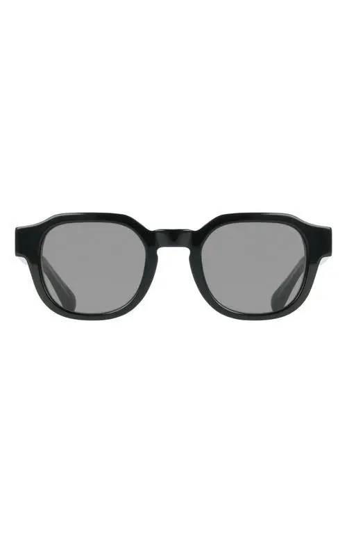 FERRAGAMO Gancini 49mm Oval Sunglasses - Black
