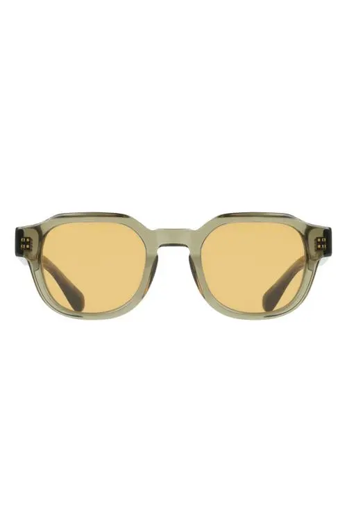 FERRAGAMO Gancini 49mm Oval Sunglasses - Transparent Khaki