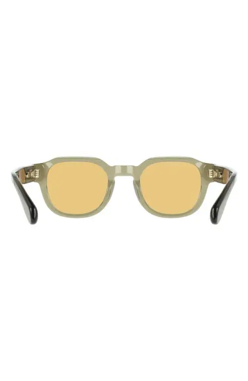 FERRAGAMO Gancini 49mm Oval Sunglasses - Transparent Khaki