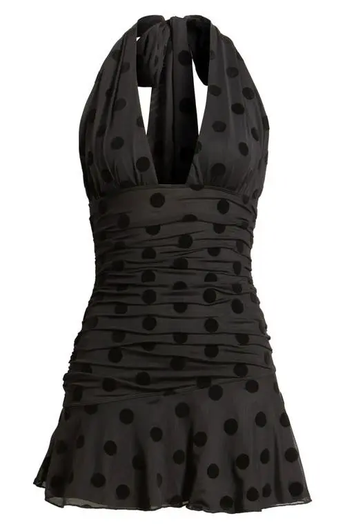 HELLO MOLLY She's So Current Polka Dot Mesh Dress