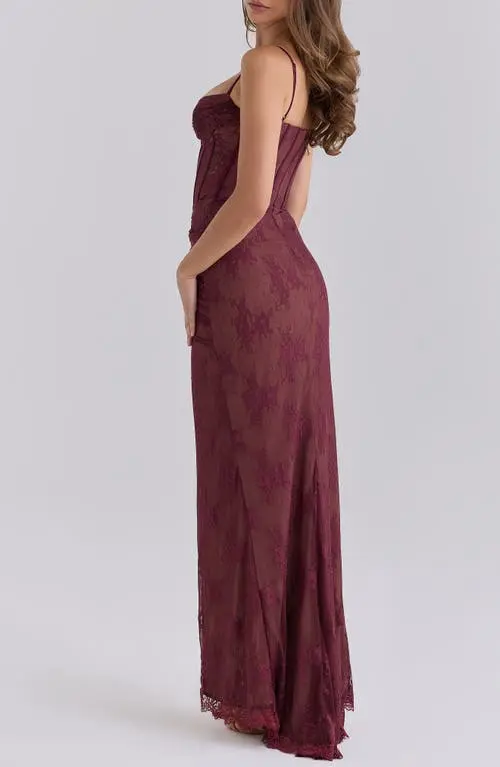 House Of Cb Austelle Lace Corset Maxi Dress