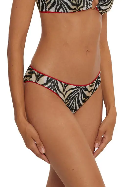 BECCA By Rebecca Virtue Reversible Metallic Moderate Coverage Hipster Swim Bottoms
