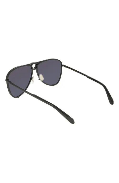 FERRAGAMO Gancini 66mm Gradient Oversize Aviator Sunglasses - Matte Black