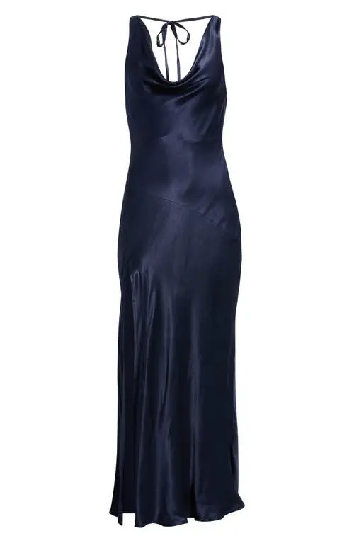HELLO MOLLY The Loretta Cowl Satin Dress