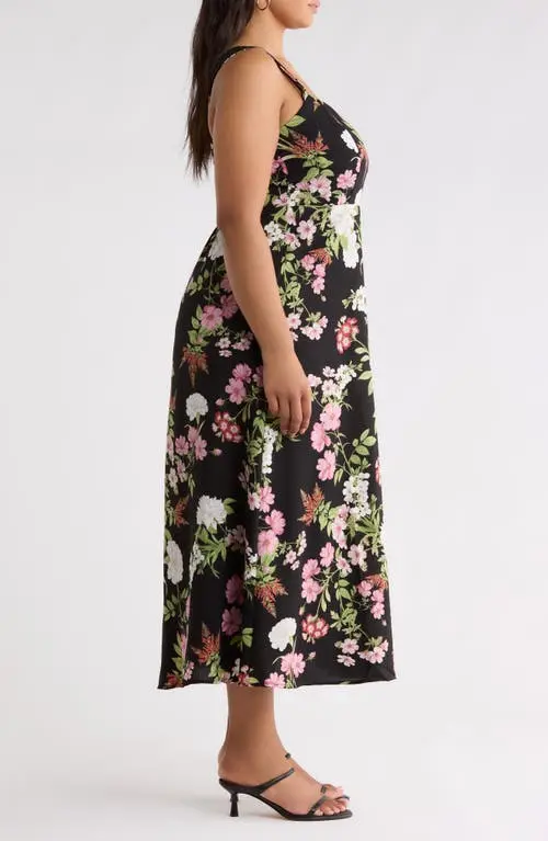 SUGARLIPS Sweetheart Neck Midi Dress