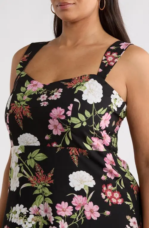 SUGARLIPS Sweetheart Neck Midi Dress
