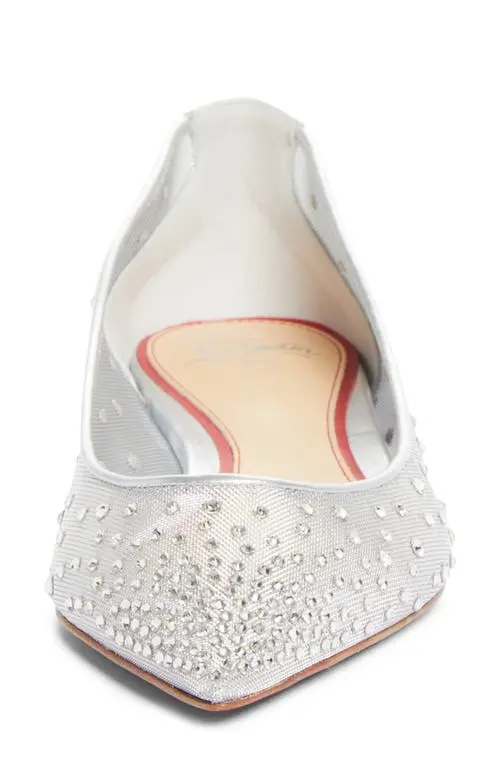 CHRISTIAN LOUBOUTIN La Pigaletta Follies Strass Pointed Toe Flat