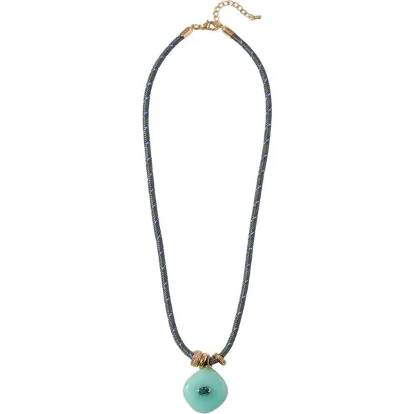 MACRAE & CO. Scout Stone Pendant Necklace - Teal