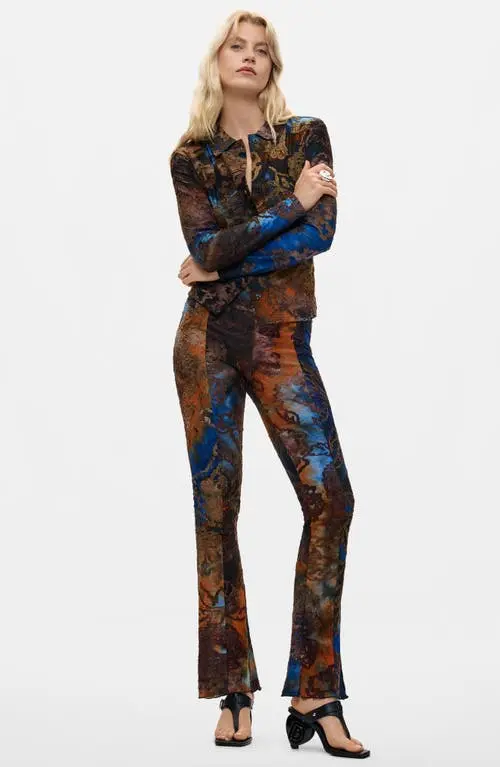 Desigual Devoré Stretch Cotton Pants