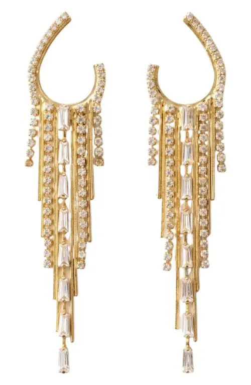 MACRAE & CO. Circle Fringe Drop Earrings - Gold