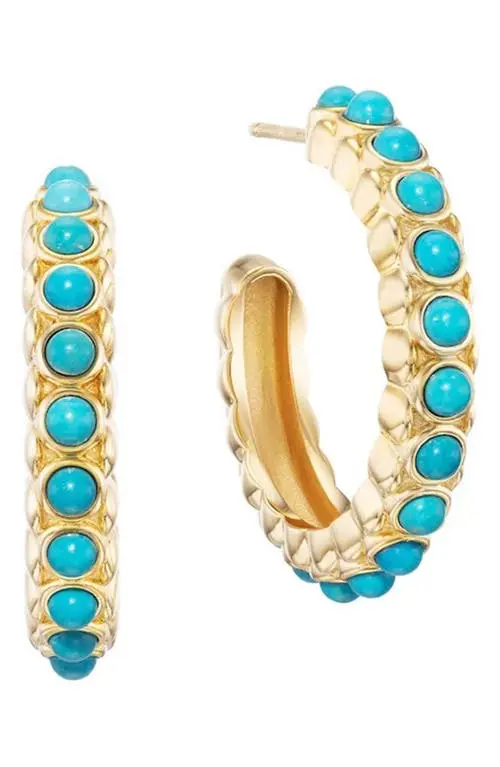 NIGHTHORSE Morning Drop 18k Gold Diamond Hoop Earrings