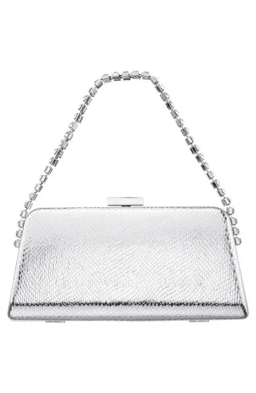 Nina Darsie-d Metallic Clutch - Silver