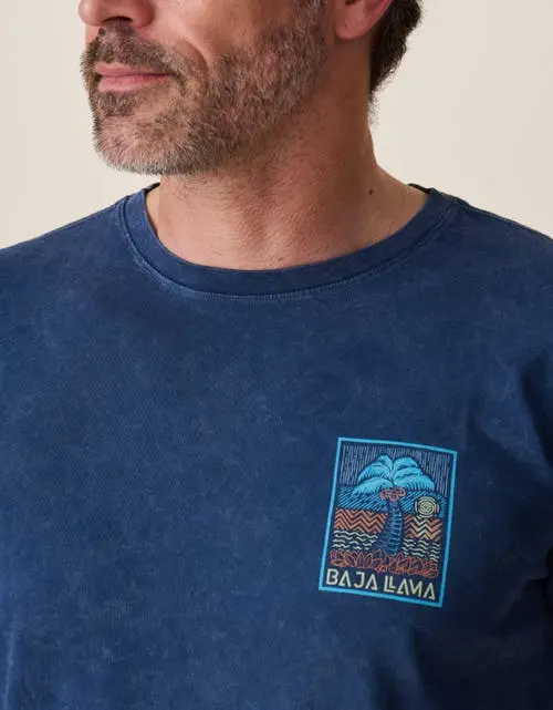 BAJA LLAMA Electric Palm Graphic Tee