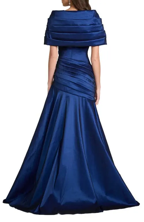 Tadashi Shoji Romina Draped Taffeta Gown