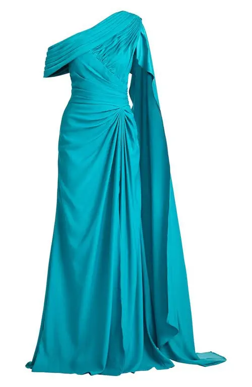 Tadashi Shoji Ember Cape Sleeve Gown