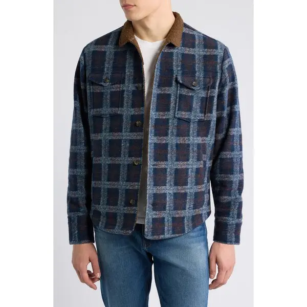 Johnnie-o Wool Blend Plaid Shirt Jacket