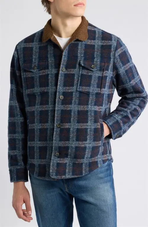 Johnnie-o Wool Blend Plaid Shirt Jacket