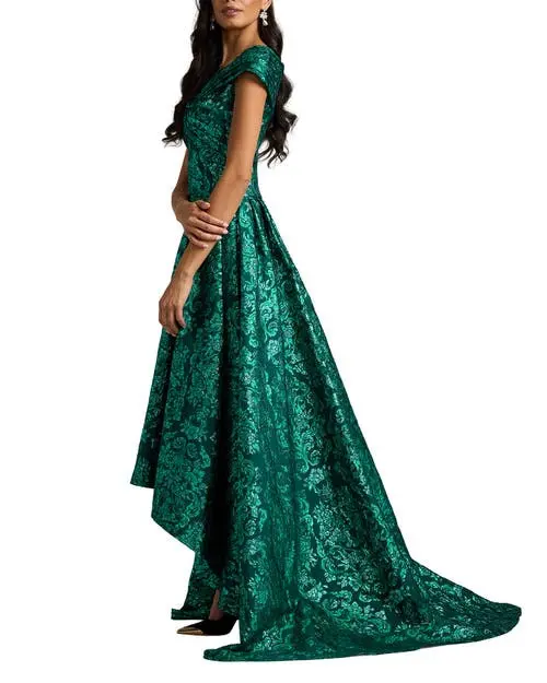 Tadashi Shoji Leontine Jacquard High-low Gown