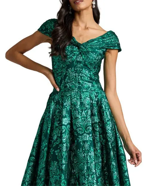 Tadashi Shoji Leontine Jacquard High-low Gown