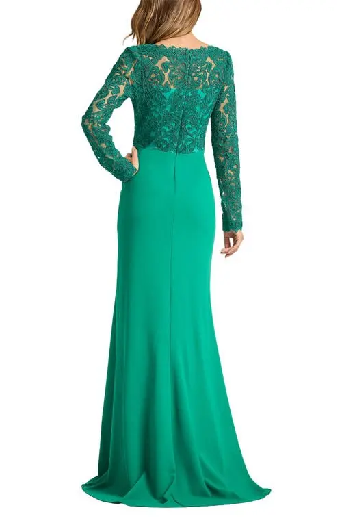 Tadashi Shoji Lysandra Embroidered Crepe Gown