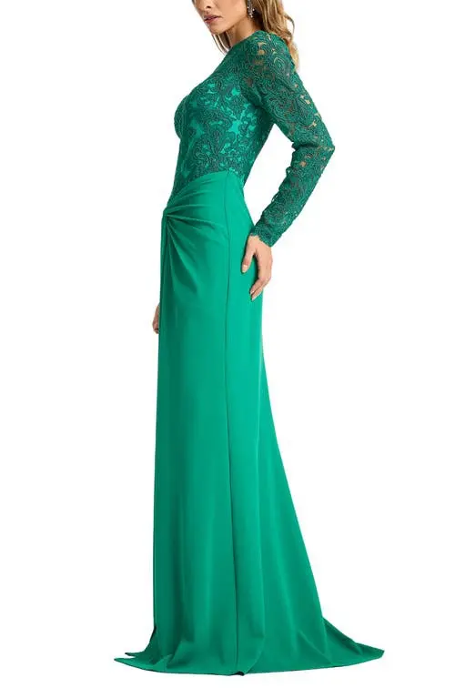 Tadashi Shoji Lysandra Embroidered Crepe Gown