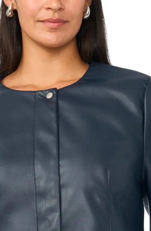 Vince Camuto Faux Leather Balloon Sleeve Jacket