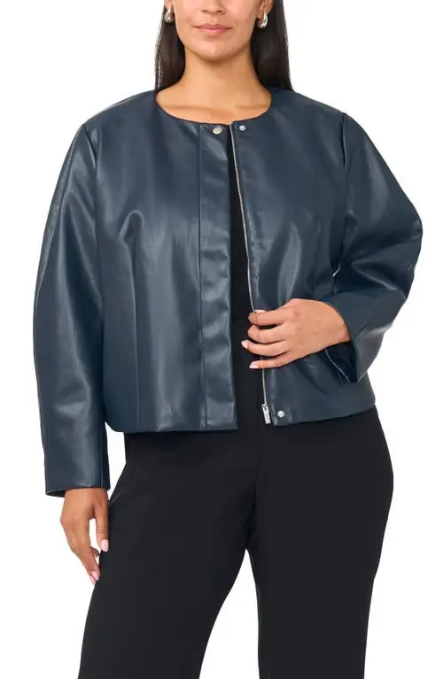 Vince Camuto Faux Leather Balloon Sleeve Jacket