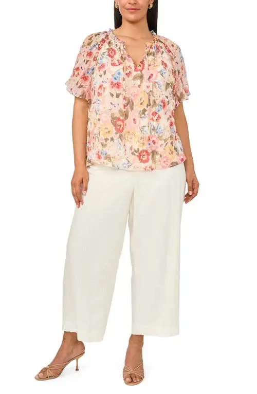 Vince Camuto Ruffled Short Sleeve Blouse