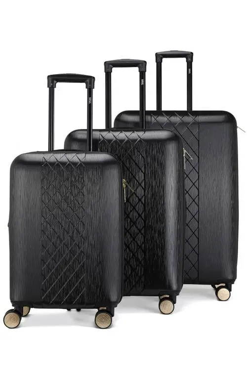 Badgley Mischka Diamond 3 Piece Expandable Chic Luggage Set