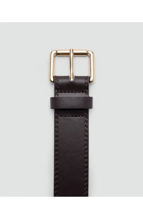 Mango Wide Faux Leather Belt