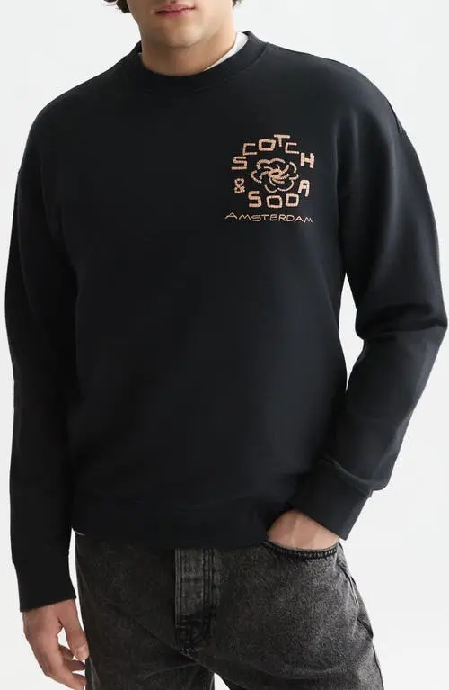 Scotch & Soda Amsterdam Cotton Graphic Sweatshirt - Meteorite