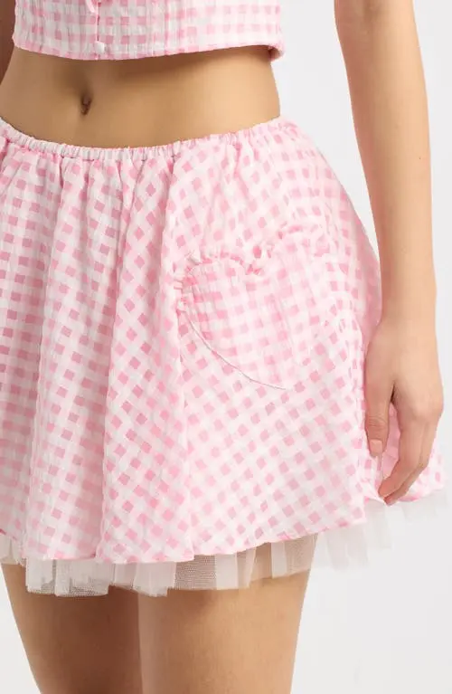 HELLO MOLLY Candlelit Lovers Gingham Skirt