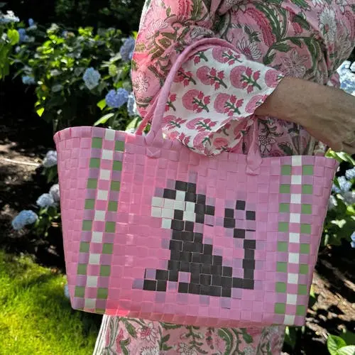 DUGGAN SOCIETY Monkey Woven Basket Bag