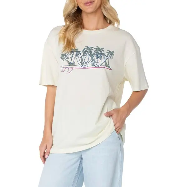 Roxy Sunny State Graphic T-shirt - Cloud Dancer