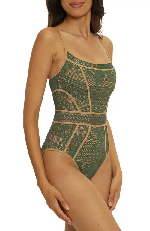 BECCA By Rebecca Virtue Corset Inspired One-piece Swimsuit