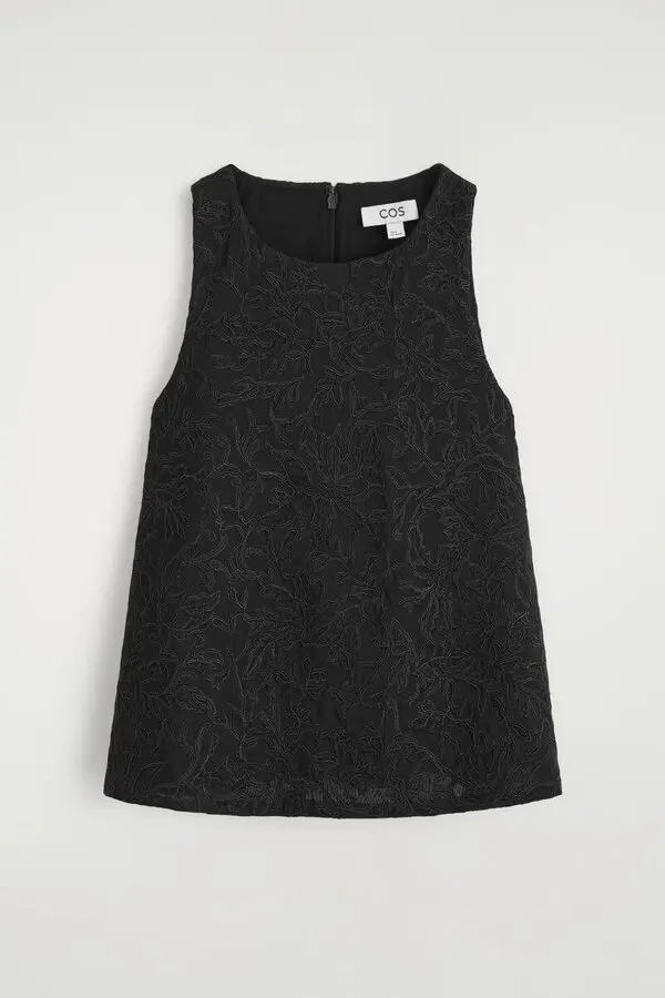 Cos Embroidered Mesh Top