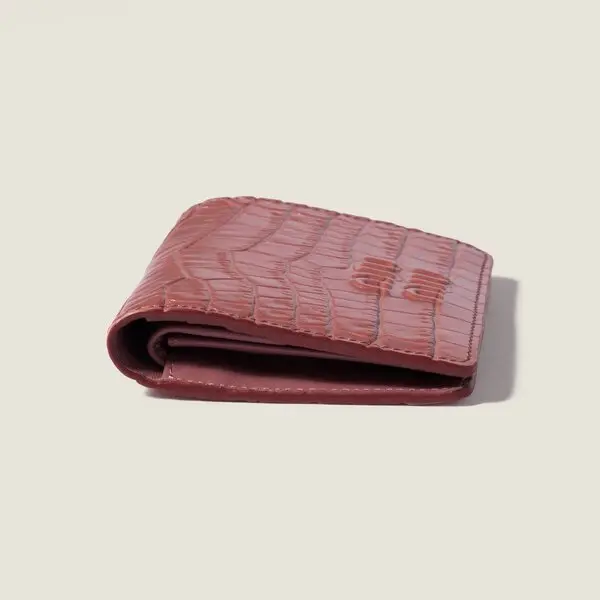 Miu Miu Small Crocodile Embossed Calfskin Wallet