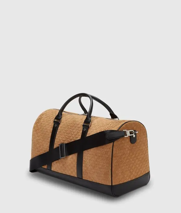 Karl Lagerfeld K/monogram Suede Weekender Bag - Caramel