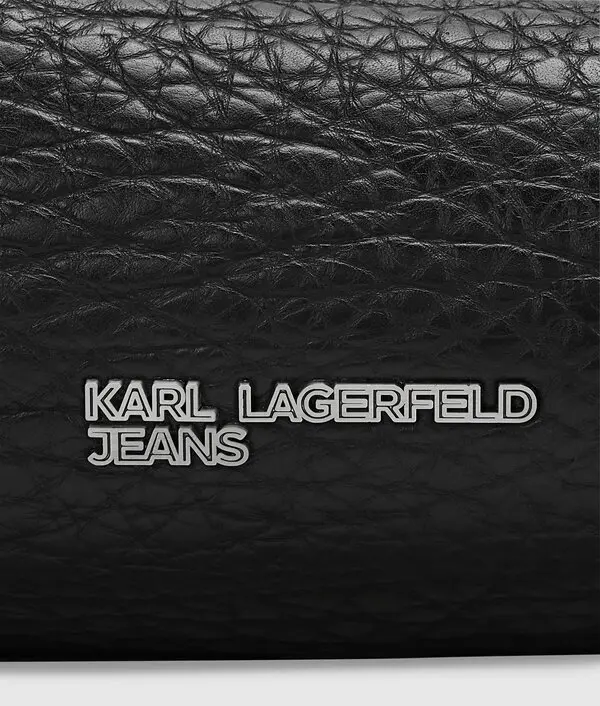 Karl Lagerfeld City Textured Barrel Bag - Black