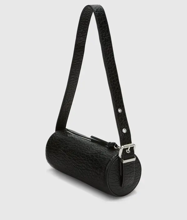 Karl Lagerfeld City Textured Barrel Bag - Black